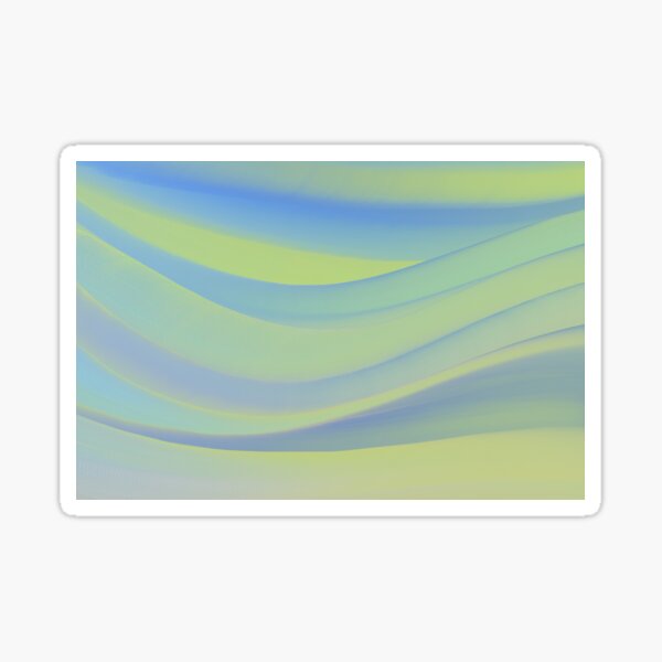 "waves colorful turquoise and blue abstract art " Sticker for Sale by ...