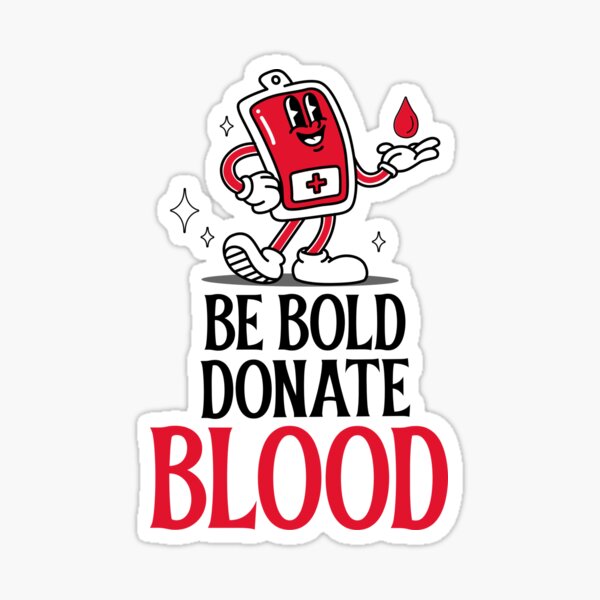 "Blood Donation Awareness" Sticker for Sale by 87-Aesthetics | Redbubble