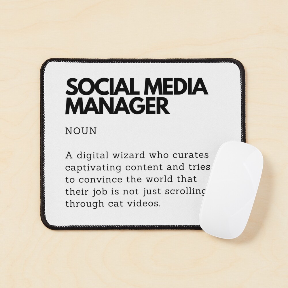 "Social Media Manager Definition | Funny Gift for Social Media Manager ...