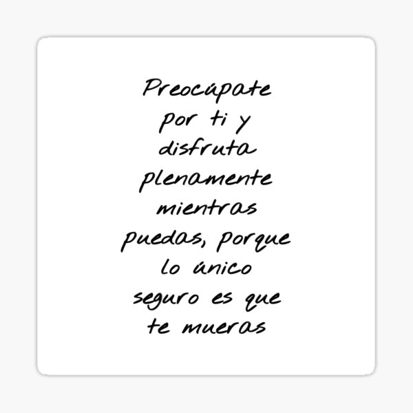 "Canserbero Phrase" Sticker by galde | Redbubble