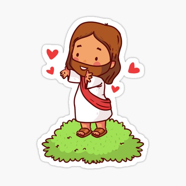 "Cute Jesus Sticker" Sticker for Sale by theTMdesigns | Redbubble