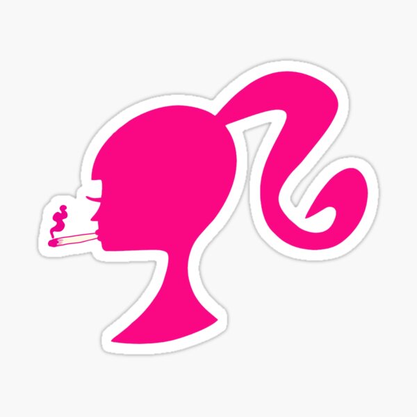"Barbie Smoking Weed" Sticker for Sale by Dezirae Schulz | Redbubble