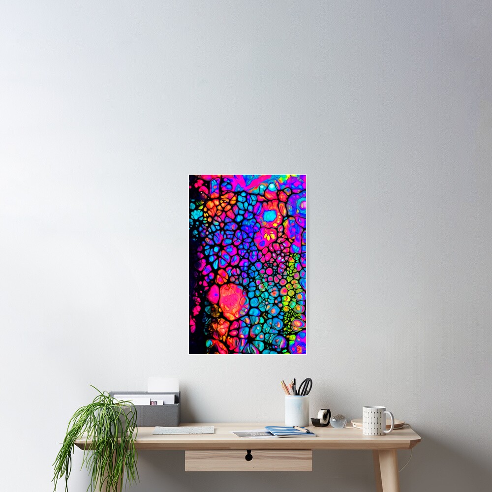 ""Fluorescent Cells" - Fluid Art" Poster by Colette22 | Redbubble