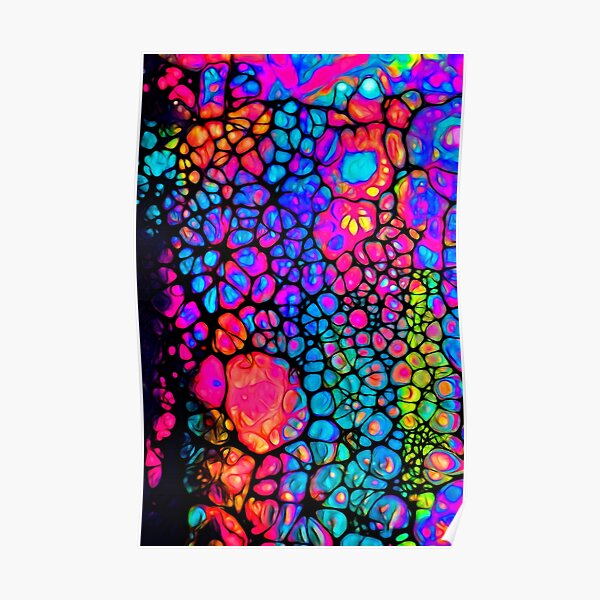 ""Fluorescent Cells" - Fluid Art" Poster by Colette22 | Redbubble