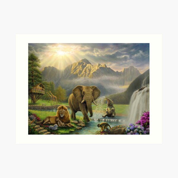 "Animals in Paradise" Art Print for Sale by Esalazar | Redbubble