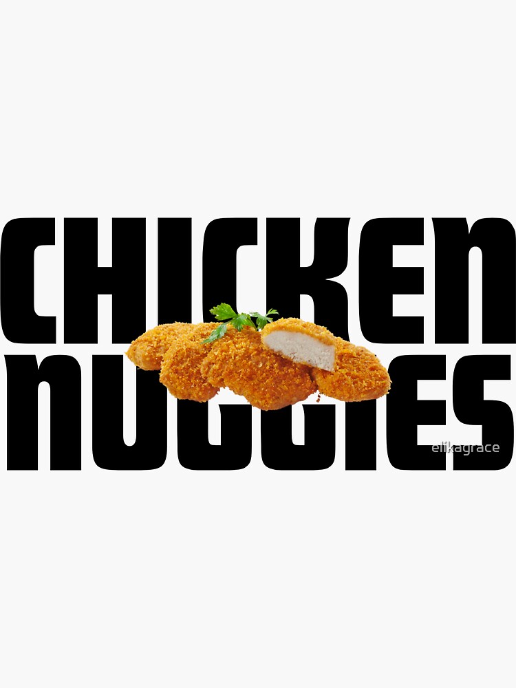 "Chicken Nuggies Black and White Chicken Nuggets Nugs Chicken Nugs ...