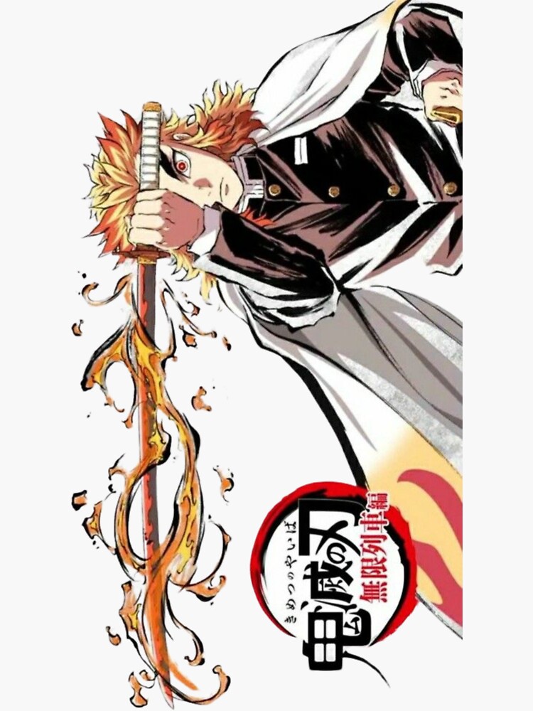"Rengoku Kyojuro Demon Slayer" Sticker for Sale by vvendyarts | Redbubble