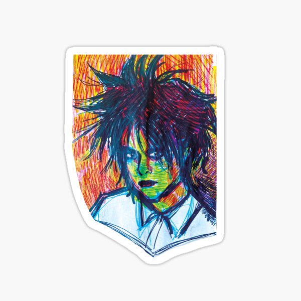 "Robert Smith The Cure" Sticker for Sale by GilyArt | Redbubble