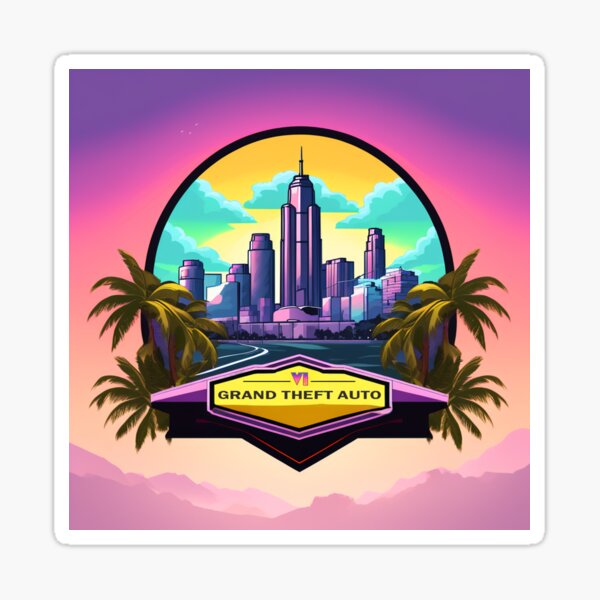 "GTA 6 - Waking up vice city | GTA VI collection" Sticker for Sale by ...