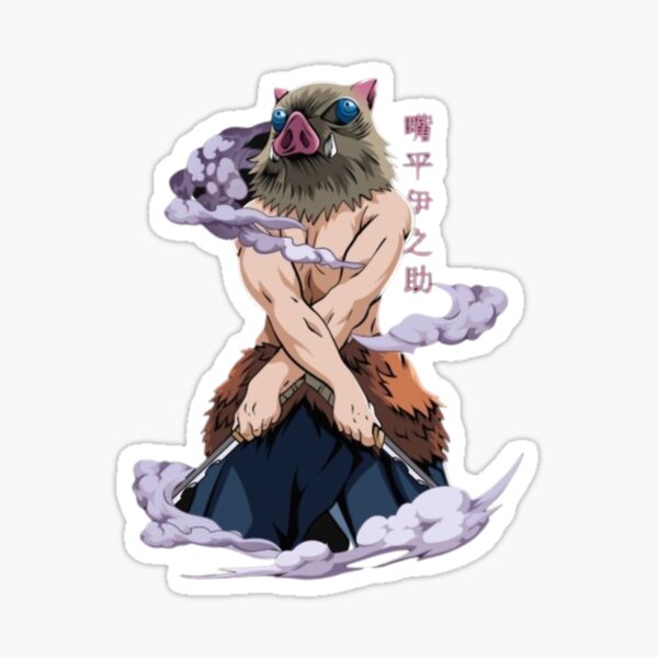 "Heshibira Inosuke Demon Slayer" Sticker for Sale by vvendyarts | Redbubble