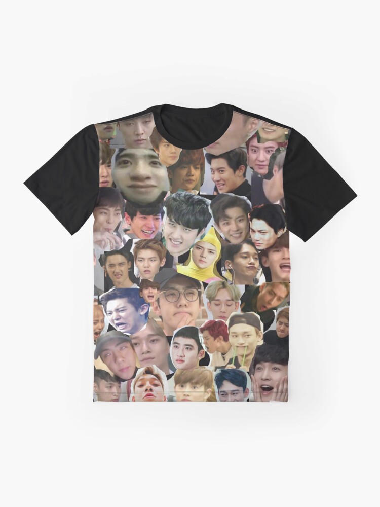 "EXO - Meme Face Collage" T-shirt for Sale by kpop-channel | Redbubble ...