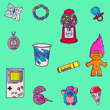 "90s Icons" Sticker for Sale by paperlovesink | Redbubble