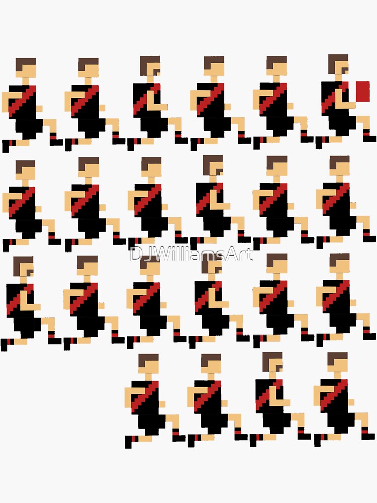 "Square Footballers Football Team / Essendon Colours " Sticker for Sale ...