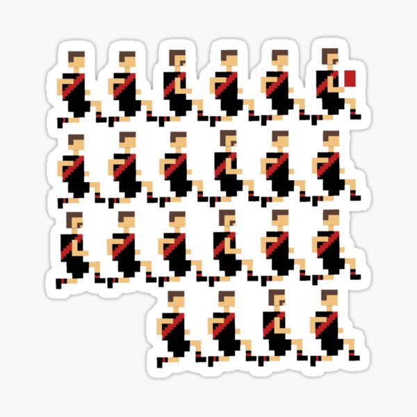 "Square Footballers Football Team / Essendon Colours " Sticker for Sale ...
