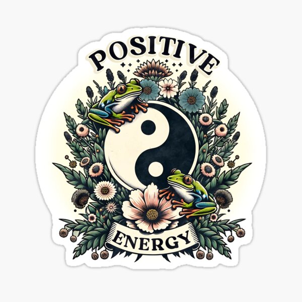 "Positive Energy" Sticker for Sale by Anniebuh | Redbubble