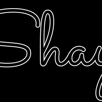"Writing Shay Name Label (Black)" Sticker for Sale by NormadWorld ...