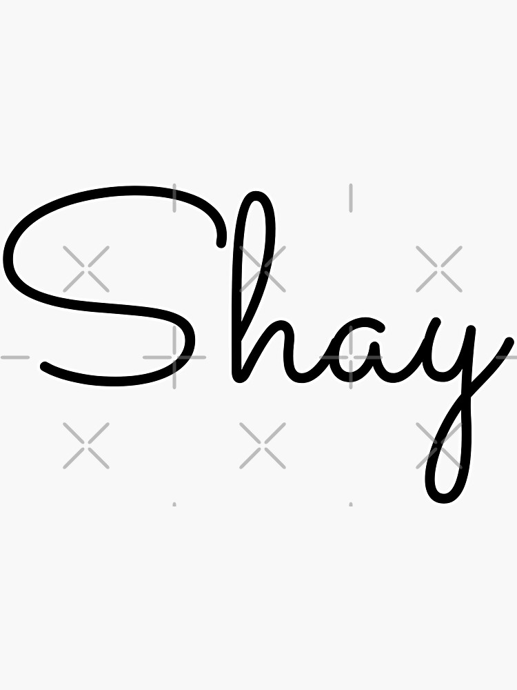 "Writing Shay Name Label (Black)" Sticker for Sale by NormadWorld ...