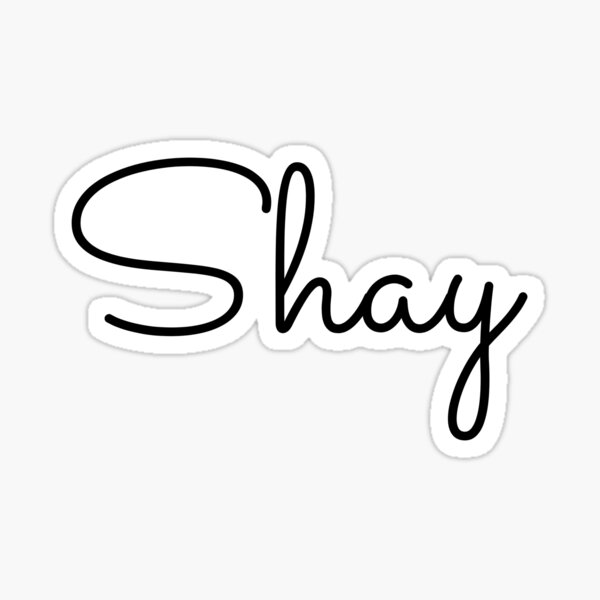 "Writing Shay Name Label (Black)" Sticker for Sale by NormadWorld ...