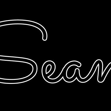 "Writing Sean Name Label (Black)" Sticker for Sale by NormadWorld ...