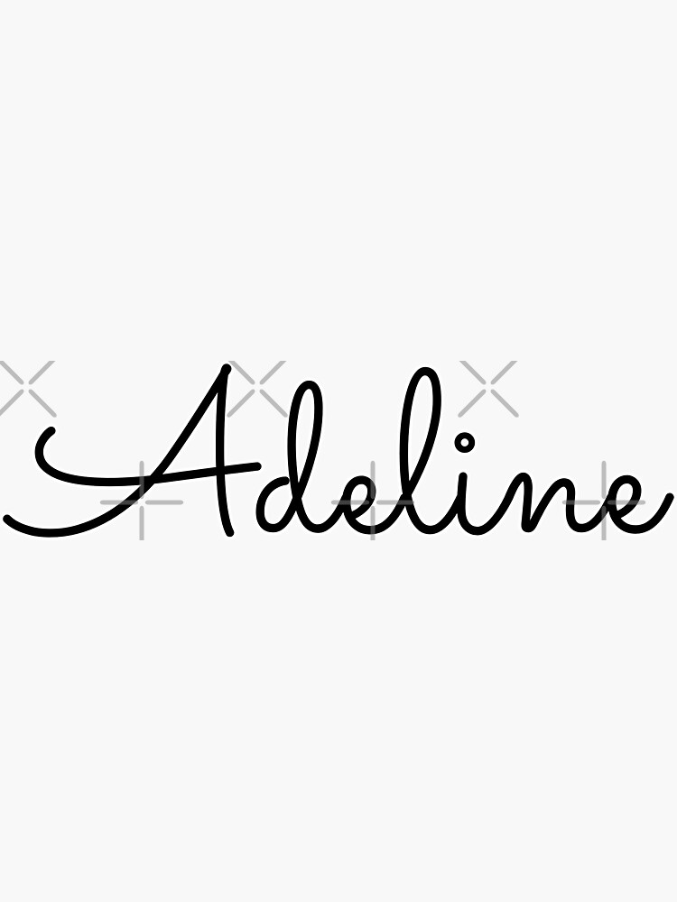 "Writing Adeline Name Label " Sticker for Sale by NormadWorld | Redbubble