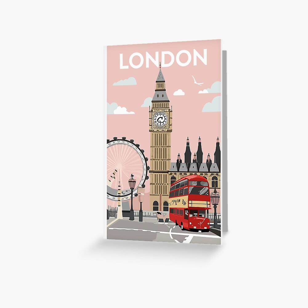 " "Pastel Dreams of London" - London travel poster" Poster for Sale by ...