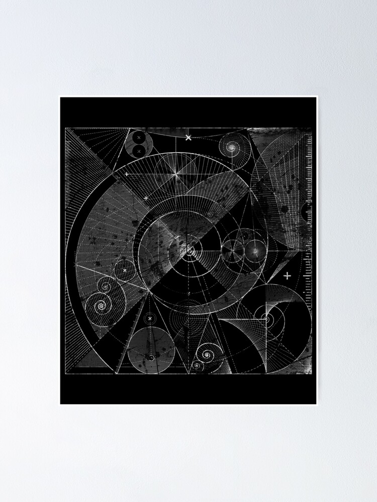 "Fibonacci Spiral, Golden Ratio, Sacred Geometry" Poster by ...