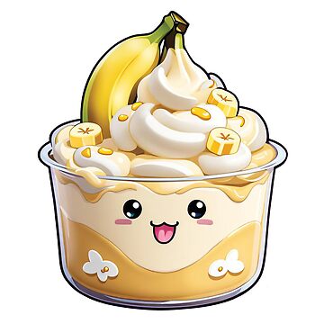 "Banana Pudding" Sticker for Sale by Lilyashelf | Redbubble
