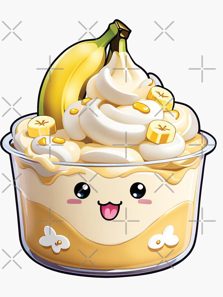 "Banana Pudding" Sticker for Sale by Lilyashelf | Redbubble