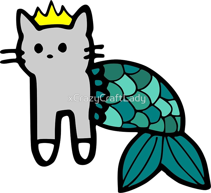 "MerCat" by xCrazyCraftLady | Redbubble