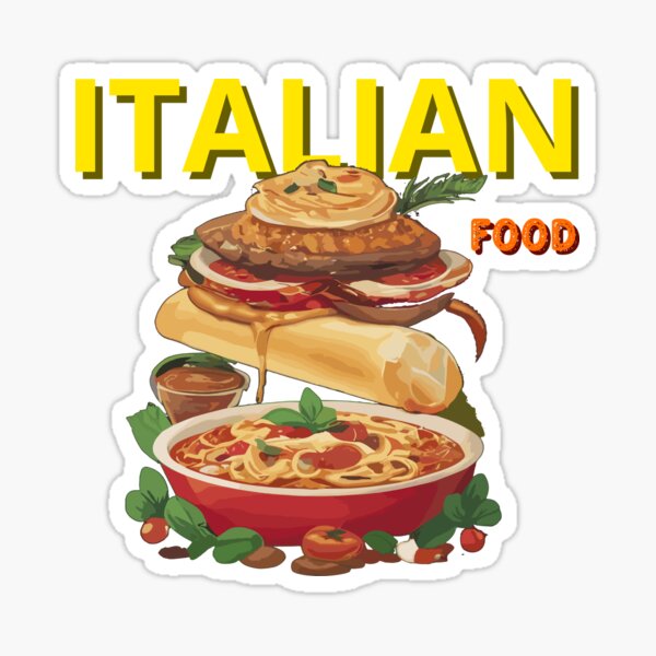 "Italian food" Sticker by YolaShopOnline | Redbubble