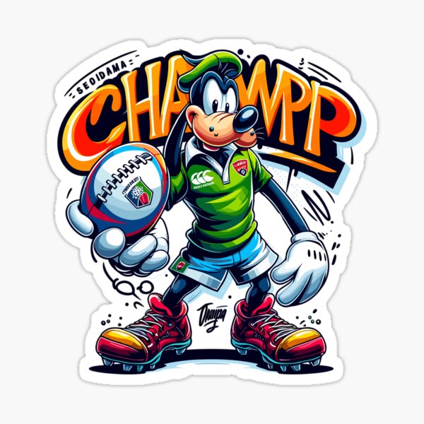 "Goofy playing rugby" Sticker for Sale by drdcahmed | Redbubble