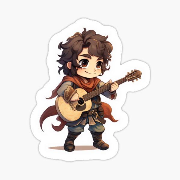 "Chibi Style Bard, Role Play Character" Sticker for Sale by ...