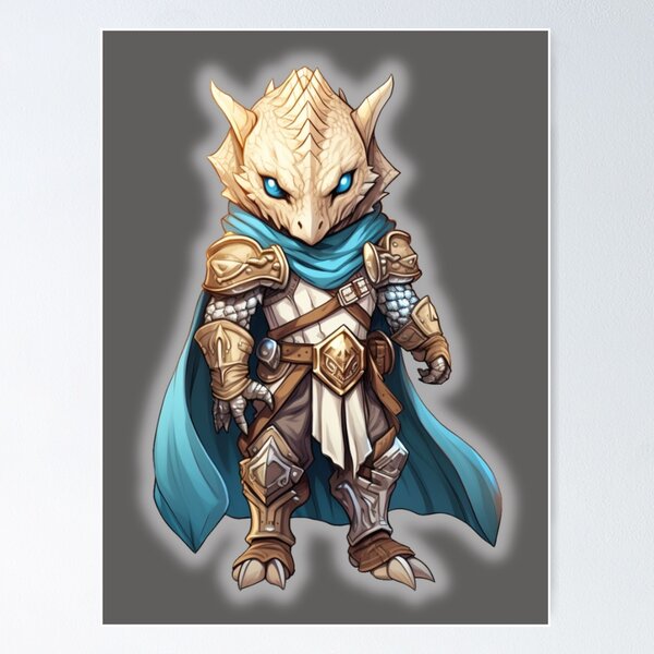 "Chibi Style Dragonborn, Role Play Character" Poster for Sale by ...