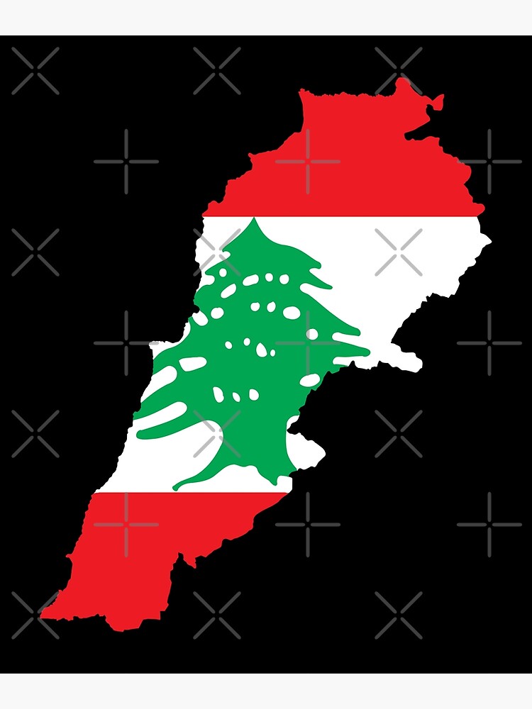 "Flag Map of Lebanon" Poster for Sale by feether-store | Redbubble