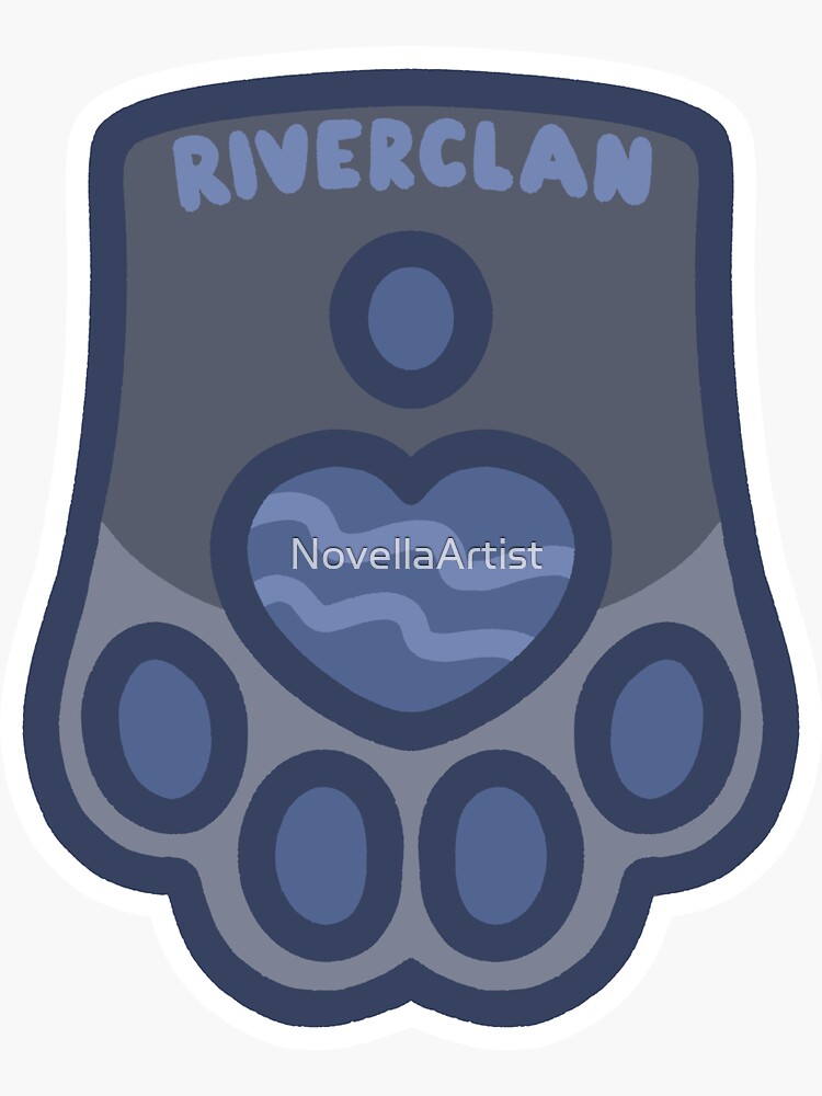 "RiverClan Cat Paw" Sticker for Sale by NovellaArtist | Redbubble