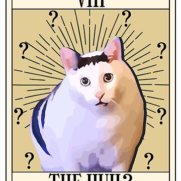 "Huh Cat Chonky Ben Meme Tarot Card Parody" Essential T-Shirt for Sale ...