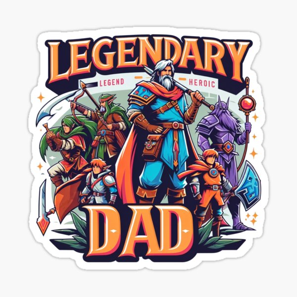 "Something to wear for that legendary dad" Sticker for Sale by Parody ...