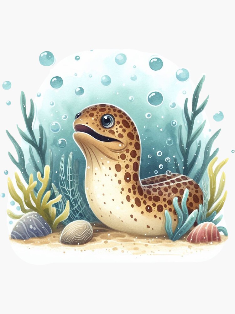 "Moray Eel" Sticker for Sale by Azrora | Redbubble