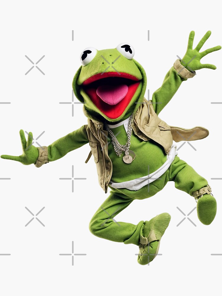 "Kermit the Frog Jumping in Excitement" Sticker for Sale by Ameripensia ...