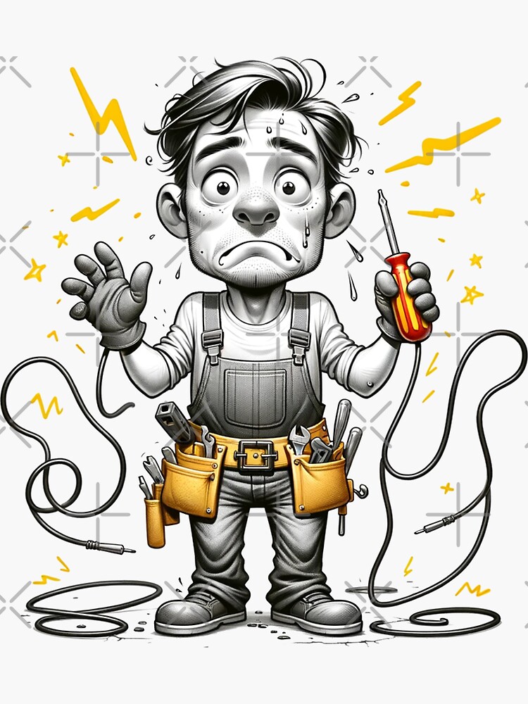 "Funny Electrician Facts" Sticker for Sale by irek07 | Redbubble