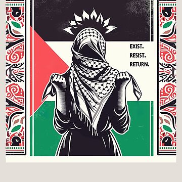 "Exist Resist Return Free Palestine " Sticker for Sale by Slice Of Seed ...