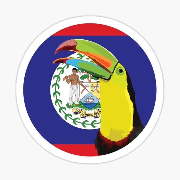 "Belize Toucan Belizean National Animal Flag" Sticker for Sale by FlagX ...