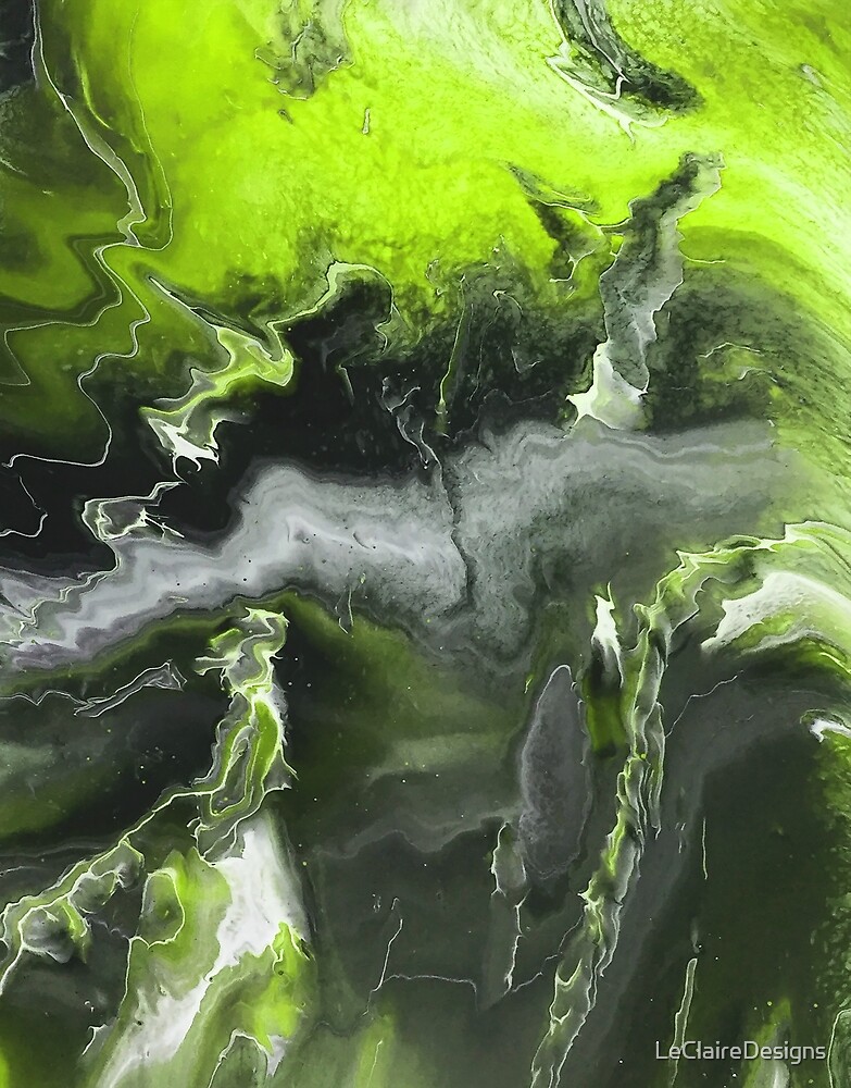 "Lime Green Lightning" by LeClaireDesigns | Redbubble