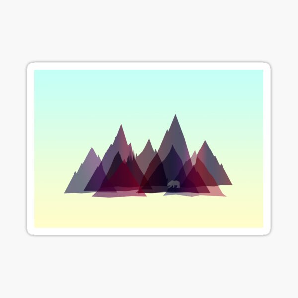 "Mountains COlors" Sticker by tabemisa | Redbubble