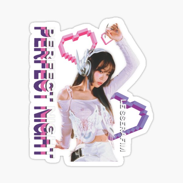 "Le Sserafim Chaewon Perfect Night" Sticker for Sale by louietheworld ...