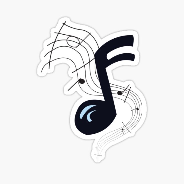 "Music Notes" Sticker for Sale by MusicalNomad | Redbubble