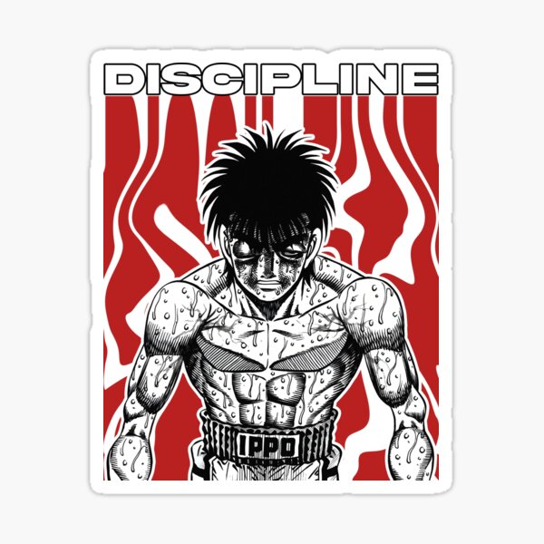 "Hajime No Ippo - Discipline" Sticker for Sale by StarGorilla | Redbubble