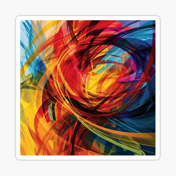 "One Source One Force Abstract Art " Sticker for Sale by FineArtsPro ...