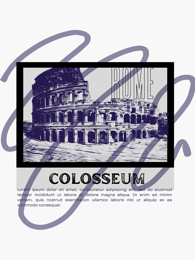 "colosseum rome" Sticker for Sale by LbmElabas | Redbubble