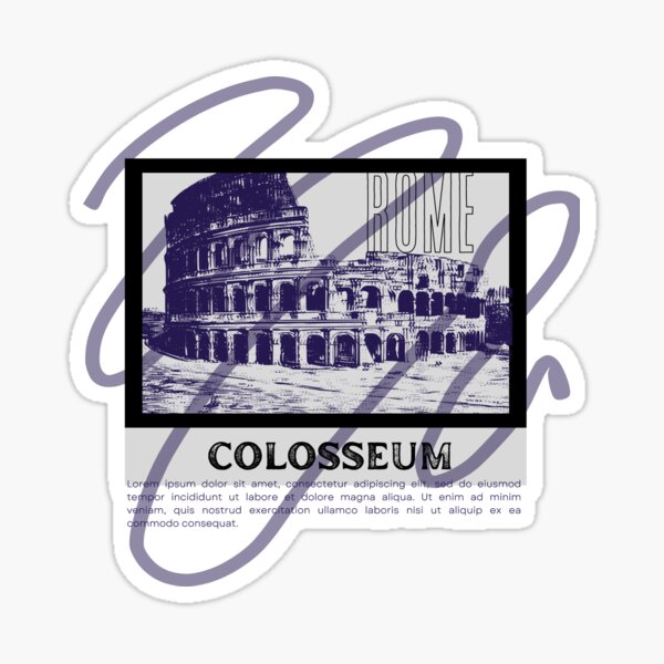 "colosseum rome" Sticker for Sale by LbmElabas | Redbubble